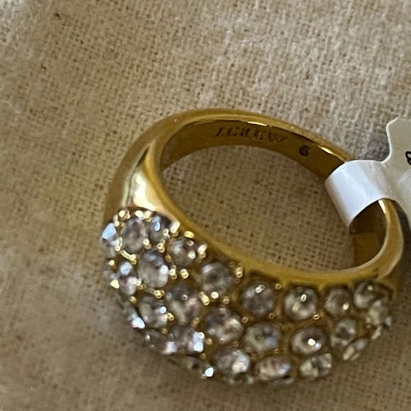 J. Crew | Jewelry | Nwt Jcrew Stunning Gold Pave Cocktail Ring | Poshmark